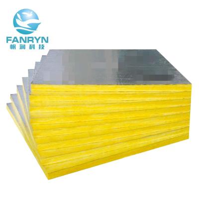 China Non-Combustible Grade A Glass Wool Board with Aluminum Foil Facing for High Temp Thermal Insulation 0.031-0.042 W/mK for sale