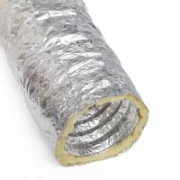 China Custom Reinforced Insulated Flexible Duct Aluminum Air Duct with Temperature Range -30 to +250°C and Fiberglass Insulation 25-50mm for sale