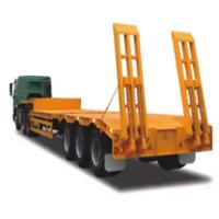 China High Stability And High Security Tri Axle Multi Axle 50ton Payload Low Bed  Lowboy Semi Trailer For Agricultural Machine for sale