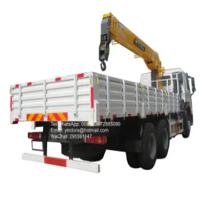China SINOTRUK HOWO 4*2 6 Tires 8 Ton Truck Mounted Crane Light Cargo Truck with Hydraulic Manipulator Folding Boom Crane for sale
