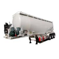 China High Load 30-80Ton  4 Axle Bulk Cement Semi Trailer Stainless Steel Aluminum Vertical Silo Type Dry Powder Truck Trailer for sale