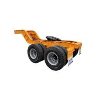 China 3 Axle 2 Axle Full Trailer Flat Bed Cargo Trailer Train With Dolly Trailer For Mongolia for sale