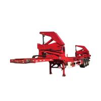 China SINO TRUCK HOWO TH7 3axle XCMG Self Loading Crane 37tons 40T 45T Sidelifting Loader 20FT 40FT Container Truck Trailer for sale