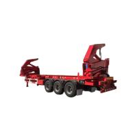 China SINO TRUCK HOWO TH7 3axle XCMG Self Loading Crane 37tons 40T 45T Sidelifting Loader 20FT 40FT Container Truck Trailer for sale