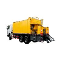 China Road Micro Surfacing Asphalt Slurry Sealer Paver Truck 5m3 Bitumen Tank 5.5m3 Water Tank Shacman HOWO for sale