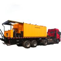 China Road Micro Surfacing Asphalt Slurry Sealer Paver Truck 5m3 Bitumen Tank 5.5m3 Water Tank Shacman HOWO for sale