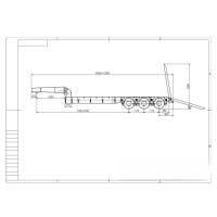 China Low Bed Semi Trailer Transport Gooseneck Drop Deck Low Bed Flatbed Detachable Oversize Load for sale