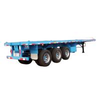 China 3 Axle 40 Foot Container Flatbed Semi Trailer With Brake Chamber for sale