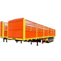 China 4 Axle Load 40 Tons Shipping Fence Semi Trailer Mechanical Suspension for sale
