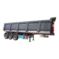 China Carbon Steel BPW Dump Semi Trailer Vehicle 50t Payload 3 Axles for sale