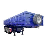 China Tri Axle 34 Ton Side Tippers Semi Trailer Heavy Duty And I Beam Designed for sale