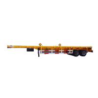 China 2 Axle Lorry Container Trailer 20FT ISO Tank Container Flatbed Semitrailer for sale