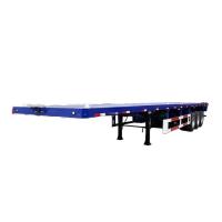 China Flatbed 40 Foot Tri Axle Flat Deck Trailer Trailer-Container for sale