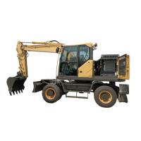 China SDLG Lingong LGMG Wheel Excavator E7160h Earth Moving Machine Mining Digger With 0.6m³ Digging Bucket for sale
