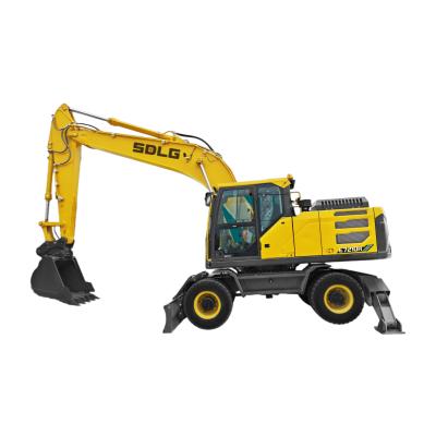 China SDLG Lingong LGMG Wheeled Bagger Digger Mini Hydraulic Wheel Excavator 22t E7210h With 0.95m³ Bucket for sale