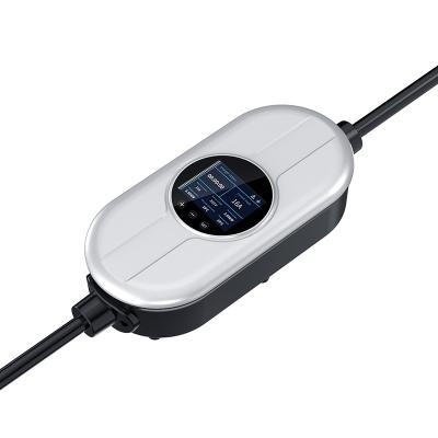 China Portable EV Charger 16A Type 1 110V-240V Adjustable 8-16A EVSE with 5M Cable for sale