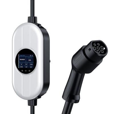 China RuiQ 16A Wall Mounted EV Charger Type 1 Cable 5M 110-240V CE RoHS for sale