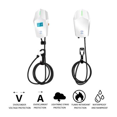 China 32A AC 240V Type 2 EV Charging Station 7kW 22kW OCPP1.6 EVSE for sale