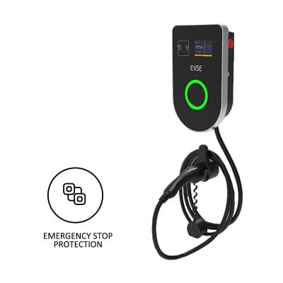 China RuiQ Commercial EV Charger 7kW 30 Amp Wall Mount Dual Connector Type1 Type2 for sale