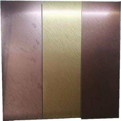 China Mellow 304 Stainless Steel Sheet Coil 0.1-200mm PVD Color Coating Decorative Panel for sale