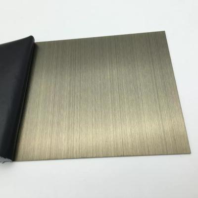 China PVD Color Coated Antique Bronze 304 Stainless Steel Sheet 0.3-3.0mm Thickness with Anti-Fingerprint Finish for sale