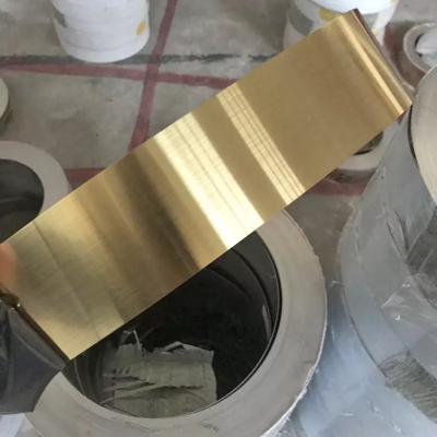 China Colored Stainless Steel Strip 201 Grade Mirror Hairline Finish Custom Size for Advertising for sale