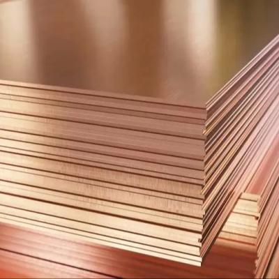 China 99.9% Pure Copper Alloy Sheet ASTM C10100 C11000 4mm Electrolytic Cathode Plate 600mm Width for sale