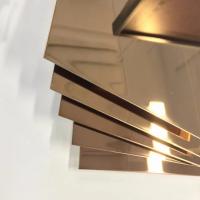 China Cold Rolled 316 1mm Stainless Steel Sheet Coil 6K Gold Mirror Finish with Protective Film for sale