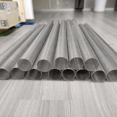 China Stainless Steel 304 Spiral Welded Perforated Filter Tube 2x10 inch Customizable for sale