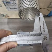 China 304 316 Stainless Steel Spiral Welded Perforated Pipe 3-2500mm OD for Water Filter for sale