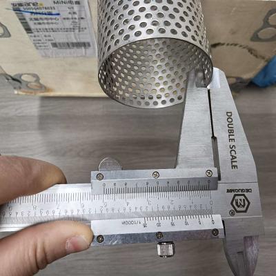 China 304 316 Stainless Steel Spiral Welded Perforated Pipe 3-2500mm OD for Water Filter for sale