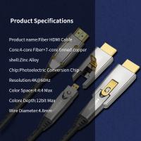 China 30HZ 4K HDMI Cable 4.2 4.8mm CL2 FT4 PVC Black for sale