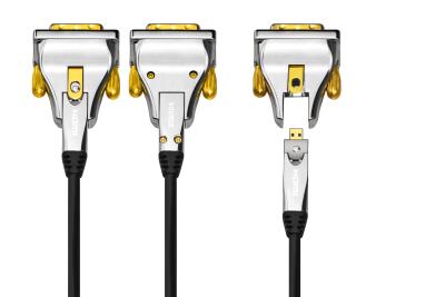 China 1080P 60HZ Shielding Braid OM3 100M 4K DVI Cable 1080p Male To Male 250W for sale