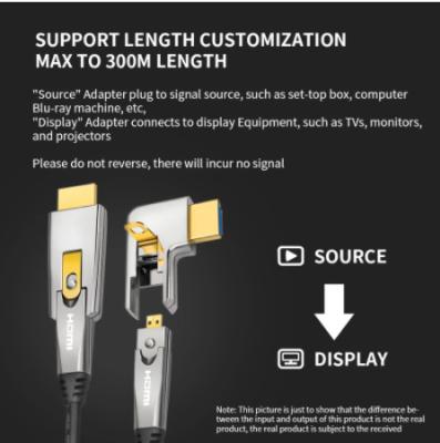 China 8K 48G Optical HDMI Cable HDR EARC Optical Fiber 4k 60HZ 15M 30M 50M for sale