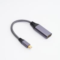 China Braided Aluminum Display Port Cable To HDMI Adapter 4K 30Hz For MacBook for sale
