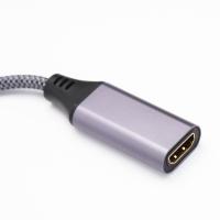 China Braided Aluminum Display Port Cable To HDMI Adapter 4K 30Hz For MacBook for sale