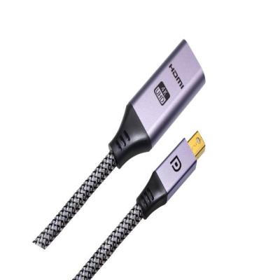 China HDMI Nylon Adapter Video Displayport Cable Aluminum Mini DP Converter For HDMI Display for sale