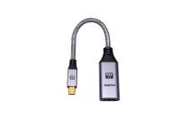 China HDMI Nylon Adapter Video Displayport Cable Aluminum Mini DP Converter For HDMI Display for sale