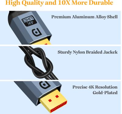 China 4k 60hz 28AWG Display Port Cable Ultra HD For Gaming Monitor for sale