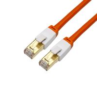 China CAT 8 5 Feet Cat Ethernet Cable Orange Shielded SFTP Internet Network Patch Cord for sale