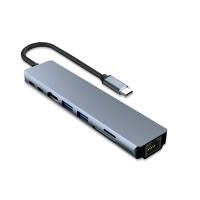 China 8 In 1 Type C Hub Adapter For MacBook Pro Type C Laptops USB C 3.0 SD TF for sale