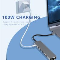 China 8 In 1 USB Port Hubs With 87W Power Delivery 4K HDMI SD Card Reader for sale