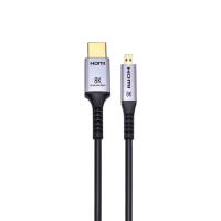 China 3D 4.5FT Micro HDMI Cable 8K 60HZ For PS 3 4 4 Pro Double Shielded 48Gbps for sale