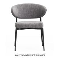 China Fabire Upholstery BIFMA Armless Stainless Steel Dining Chairs for sale