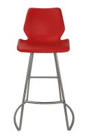 China Pu Leather Stainless Brushed Bar Stool BC-348 For Kitchen for sale