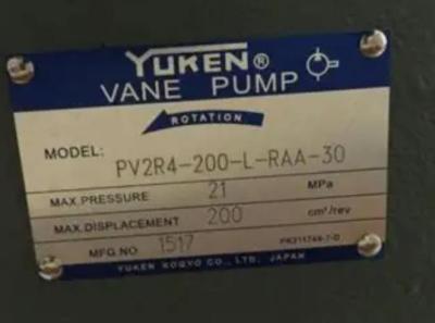 China PV2R4-200-L-RAA-30 Yuken PV2R4 Series Single Vane Pumps for sale
