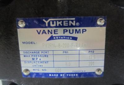 China PV2R14-8-200-F-RAAA-32 Yuken PV2R14 Series Double Vane Pumps for sale