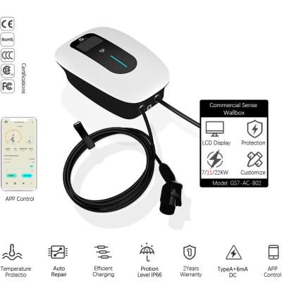 China 4G 5G Wifi EV Charging Station , APP 3 Phase Type 2 22kw Charger for sale