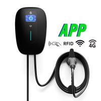 China 3G 7KW 1 Phase EV Charger Durable 200V AC Electric Vehicle Charging Port Black for sale