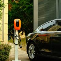 China 16Amp Supermarket Single Phase Electric Car Charger 4G Fast EV Charger AC 200V for sale